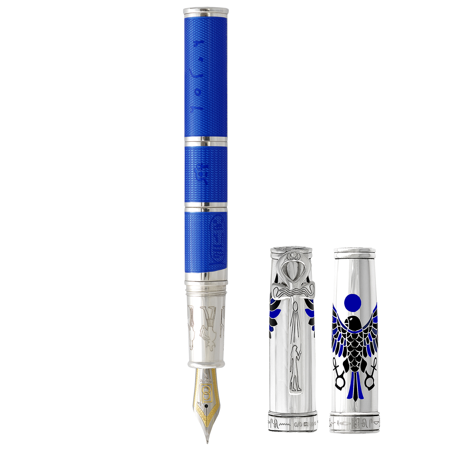 David Oscarson Rosetta Stone Sapphire Blue ST Fountain pen - Vulpen / Fountain pen | Appelboom.com
